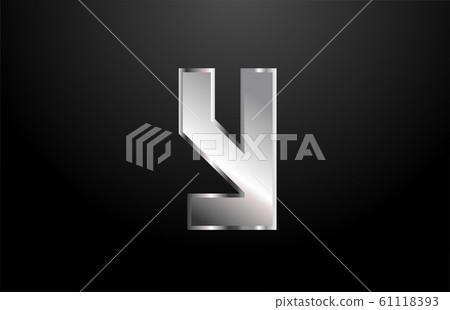 silver metal alphabet letter Y logo icon design - Stock Illustration ...