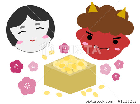 Setsubi的惡魔，Otafuku和Fuzu-插圖素材 [61119212] - PIXTA圖庫