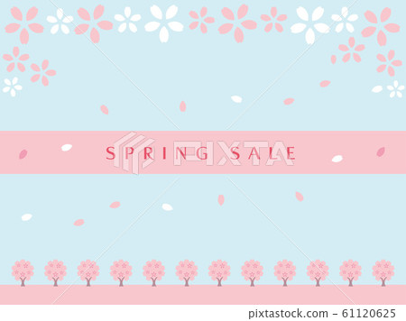 Frame_tree of cherry trees_ground_letter - Stock Illustration [61120625 ...