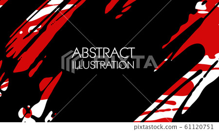 Red and black abstract background with ink splats. - Stock Illustration ...