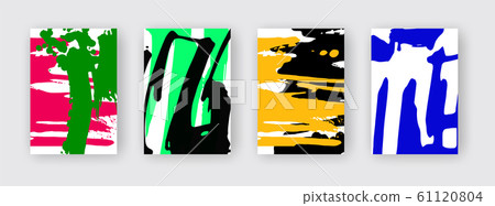 Set of ink style artistic creative universal - Stock Illustration ...