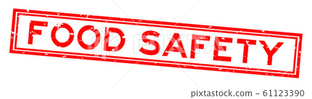 Grunge red food safety word rubber seal stamp - Stock Illustration ...