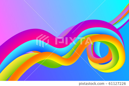 Colorful three-dimensional gradient digital... - Stock Illustration ...