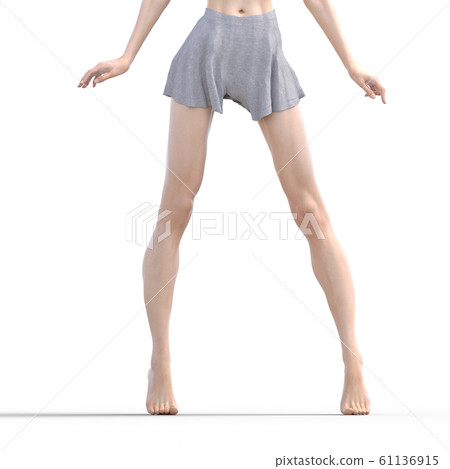 Beautiful leg female perming3DCG illustration... - Stock Illustration ...