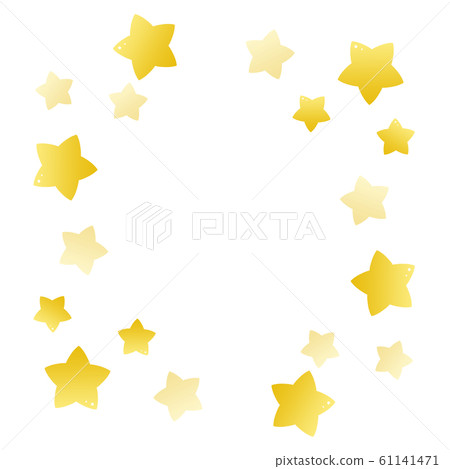 Fancy star frame square yellow - Stock Illustration [61141471] - PIXTA