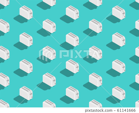 Toaster 3D isometric seamless pattern,... - Stock Illustration ...