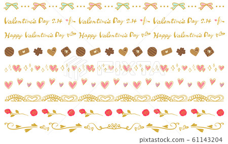 Valentine decoration line - Stock Illustration [61143204] - PIXTA