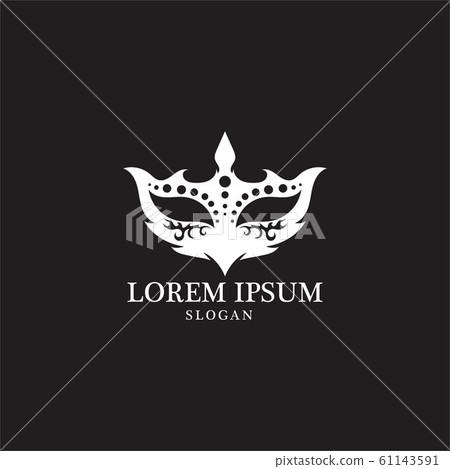 Masquerade Carnival Mask Icon and symbol logo - Stock Illustration ...