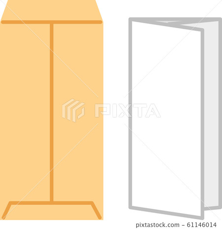 Brown envelope and tri-fold documents - Stock Illustration [61146014 ...