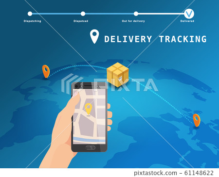 Delivery Global tracking system service online... - Stock Illustration ...