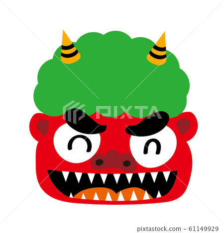 Illustration of the face of a laughing red... - Stock Illustration ...