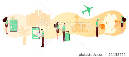 Vector People Travel rest vacation booking tour - Stock Illustration ...