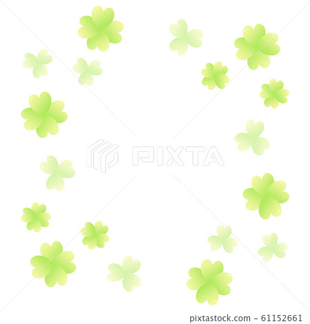 Fancy clover frame square green - Stock Illustration [61152661] - PIXTA