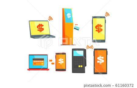 Payment System Vector Set. Online Paying Concept - Stock Illustration ...
