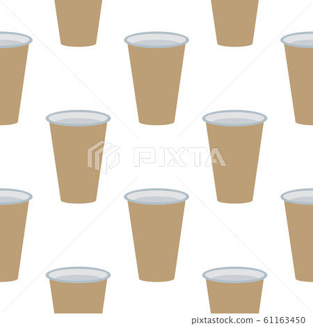 Plastic cup seamless pattern on white background. - Stock Illustration ...