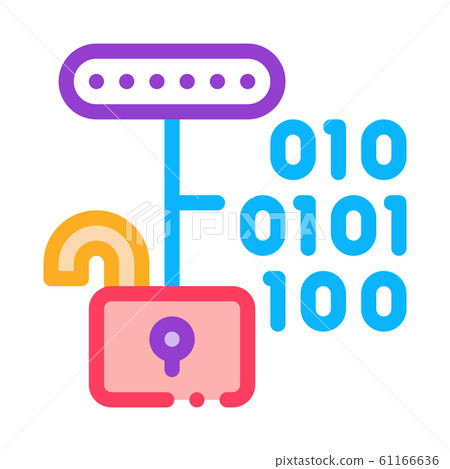 Hacking Binary Code Icon Vector Outline... - Stock Illustration [61166636] - PIXTA