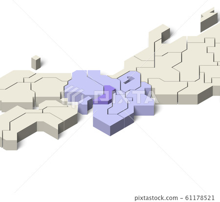 Japan map Kinki region Osaka prefecture - Stock Illustration [61178521 ...