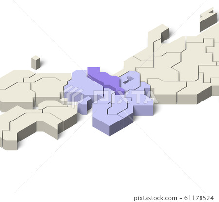 Japan map Kinki district Kyoto prefecture - Stock Illustration ...