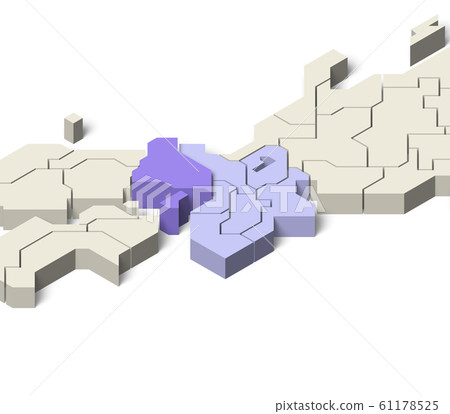 Japan map Kinki region Hyogo prefecture - Stock Illustration [61178525 ...