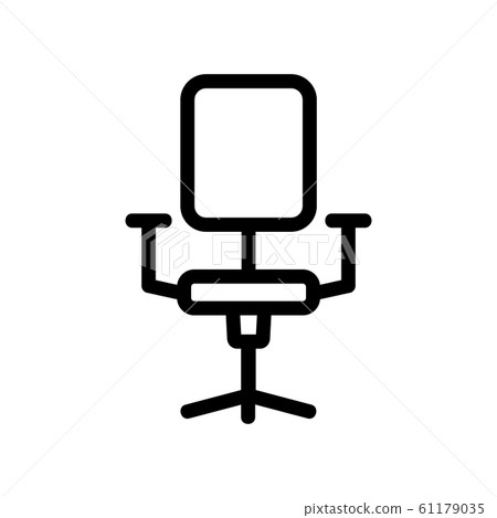 The work chair icon is a vector. Isolated... - Stock Illustration ...