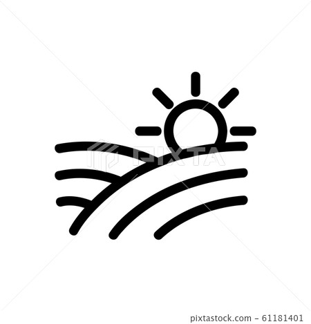 Good weather icon vector. Isolated contour... - Stock Illustration ...