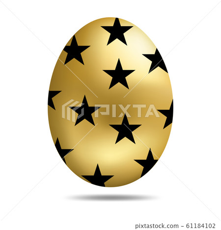 Vector Easter Golden Egg isolated on white - Stock Illustration ...