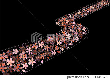 Sakura spring flower background - Stock Illustration [61184673] - PIXTA