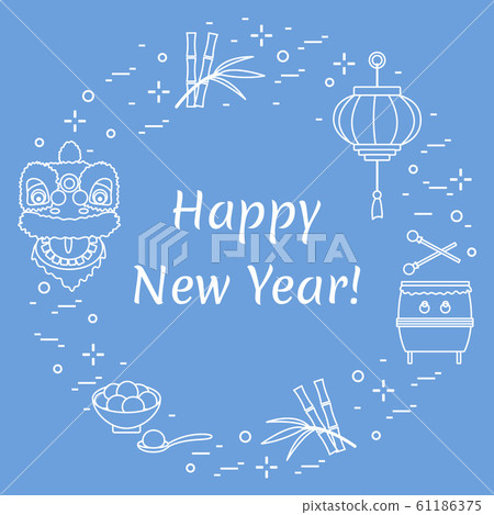 Chinese New Year symbol 2020 holiday traditions - Stock Illustration ...