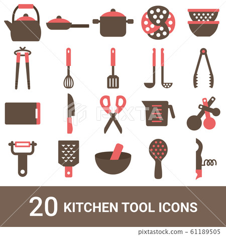Product icon Kitchen tool Color 20 sets - Stock Illustration [61189505 ...