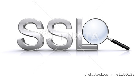 SSL and magnifying glass - Stock Illustration [61190133] - PIXTA