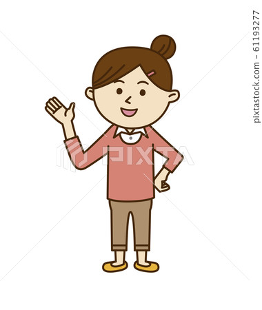 A young lady to explain - Stock Illustration [61193277] - PIXTA