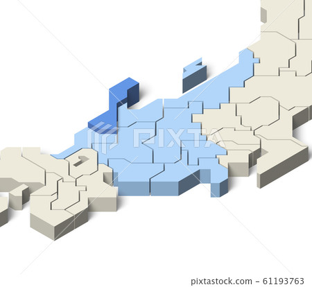 Japan map Chubu region Ishikawa prefecture - Stock Illustration ...