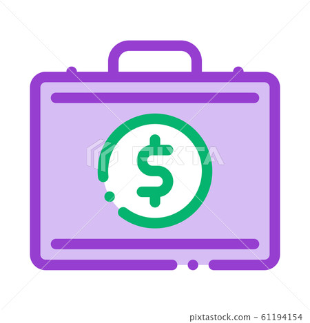 Money Dollars Case Icon Vector Outline... - Stock Illustration ...