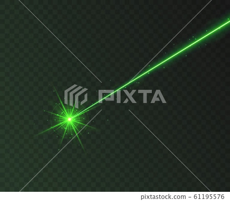 Green laser beam light effect isolated on... - Stock Illustration ...