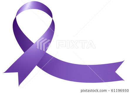 Purple Ribbon isolated on white, Purple Day - Stock Illustration ...