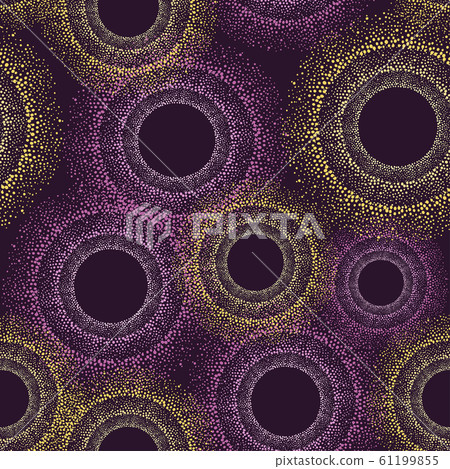 Abstract circles, rings seamless pattern.... - Stock Illustration ...