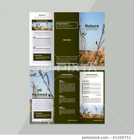 Green 3-fold Leaflet - Stock Illustration [61200731] - PIXTA