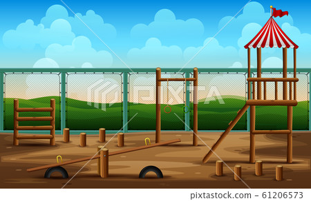 Playgrounds background for children activity - Stock Illustration ...