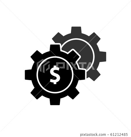 Economy gear vector icon isolate on white... - Stock Illustration ...