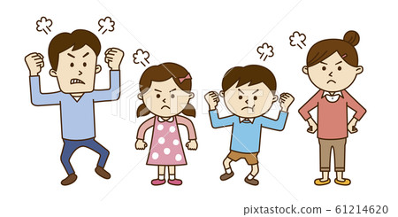 Family_Angry Set - Stock Illustration [61214620] - PIXTA