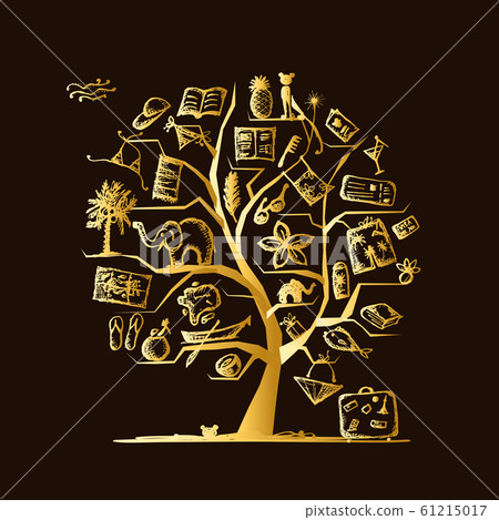 Travel tree concept for your design - Stock Illustration [61215017] - PIXTA