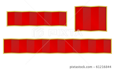 Japanese style telop base and gold frame of red... - Stock Illustration ...