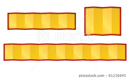 Japanese-style telop base with red folding... - Stock Illustration ...
