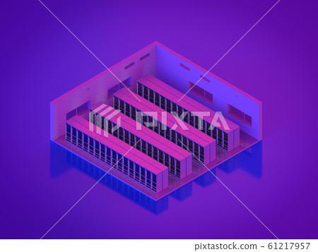 Server room isometric - Stock Illustration [61217957] - PIXTA