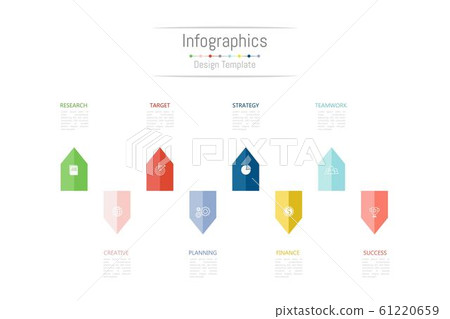 Infographic design elements with 8 options. - Stock Illustration ...