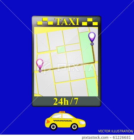 Taxi Service Design. Order taxi in city map... - Stock Illustration ...
