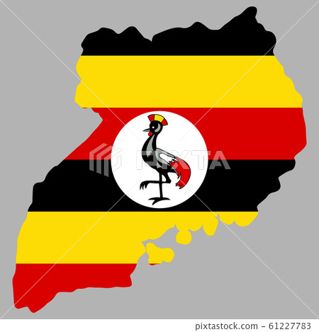 Uganda Map flag Vector illustration eps 10 - Stock Illustration ...
