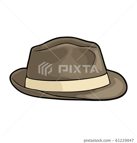 Man hat with ribbon. Vector vintage flat - Stock Illustration [61229847 ...