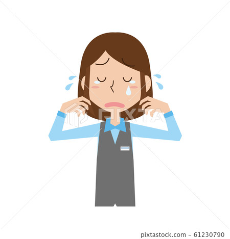 Woman receptionist clerk clerk clerk upper body... - Stock Illustration ...