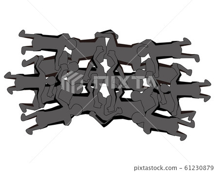 Rugby scrum silhouette - Stock Illustration [61230879] - PIXTA